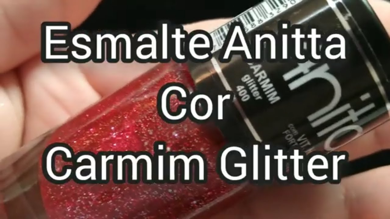 Esmalte Anitta cor : Carmim Glitter - YouTube