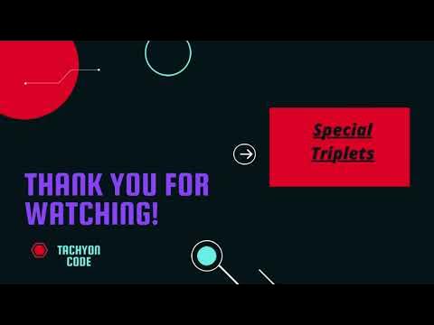 Special Triplet || Link in the Description #CodeChef # August Long Challenge - YouTube