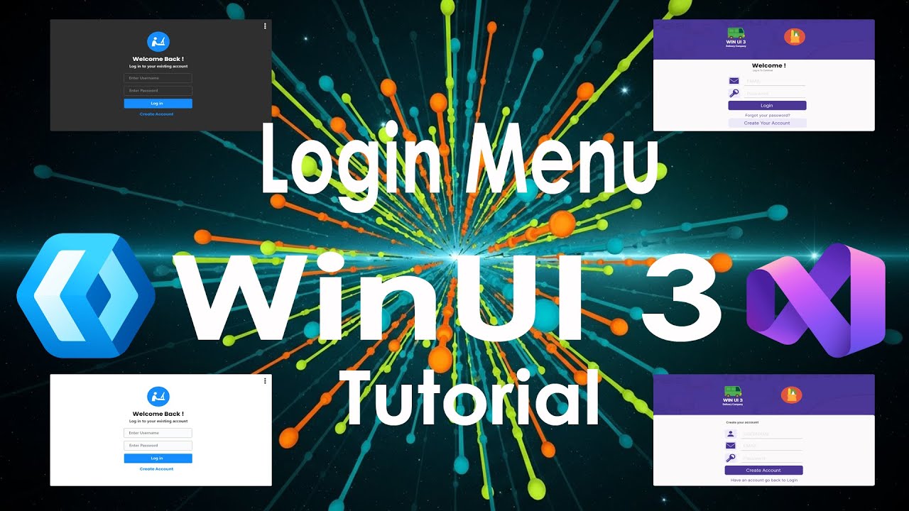 C# Win Ui 3 Login Menu Tutorial - YouTube