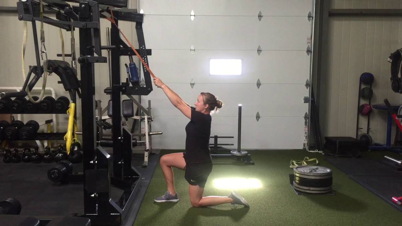 Kneeling Band Row - YouTube