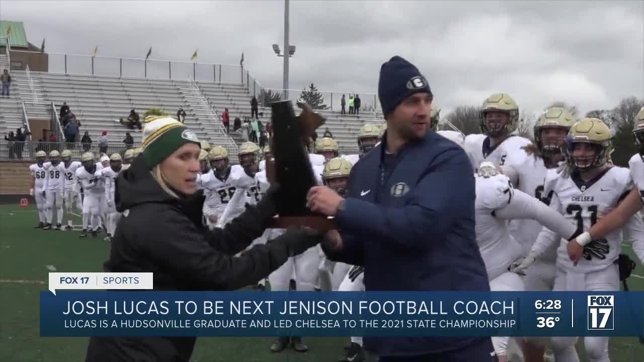 Josh Lucas named head coach at Jenison - YouTube