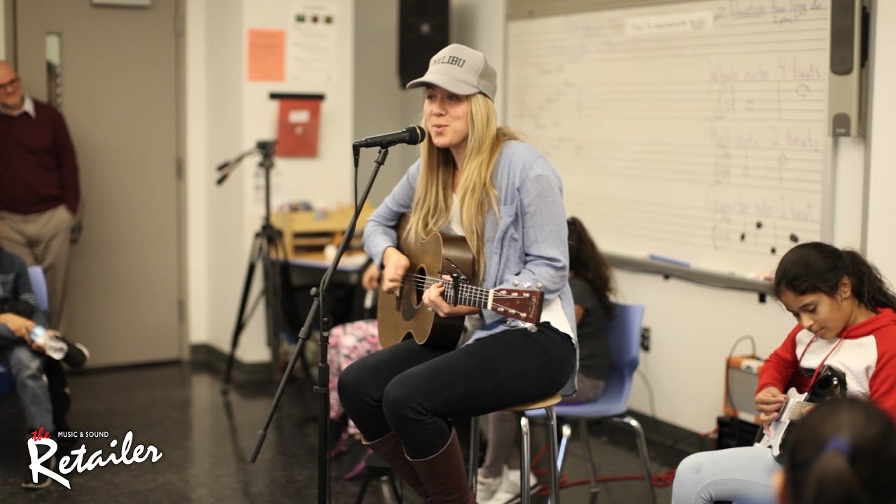 Colbie Caillat visited students at PS 182 in Jamaica, New York. - YouTube