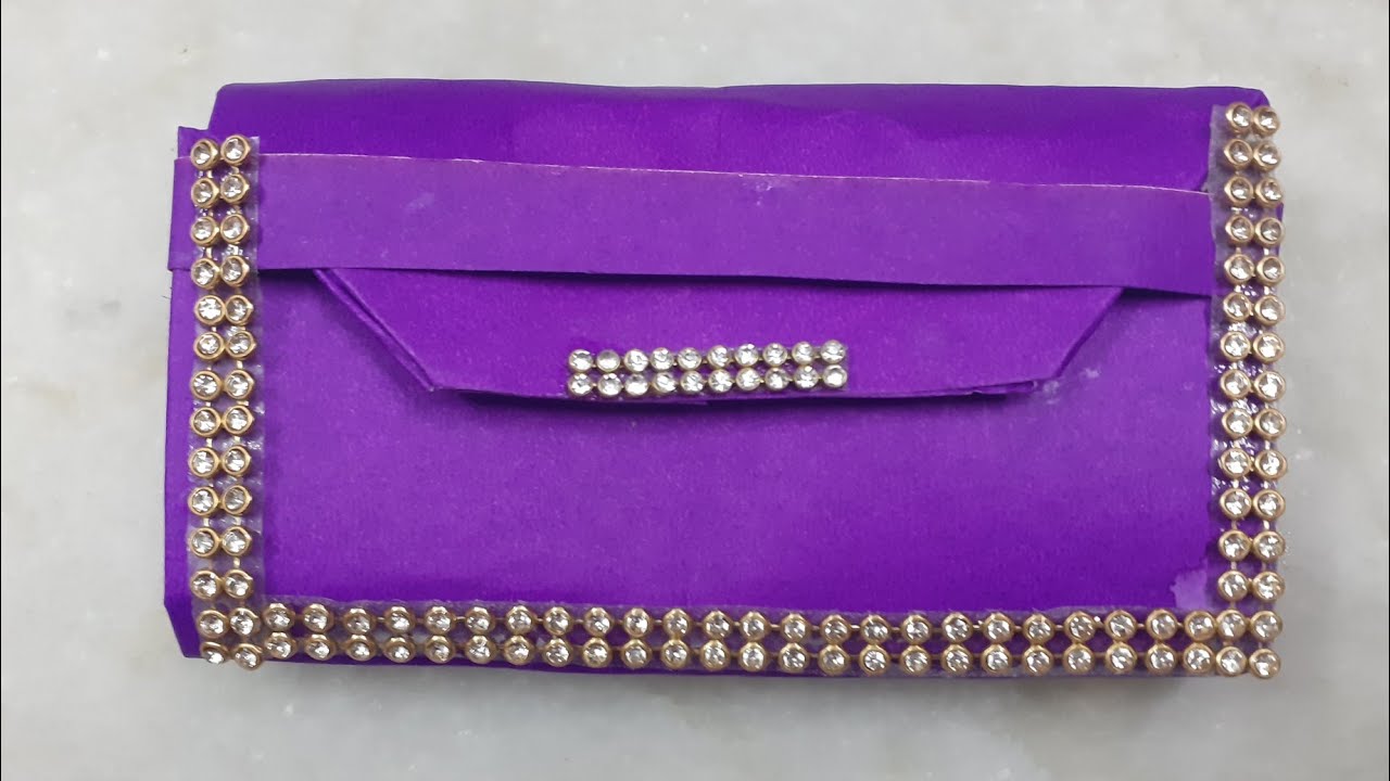 Handmade purse with paper | paper clutch purse | DIY origami paper ...
