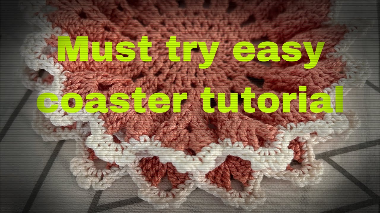Easy crochet coaster pattern tutorial. DIY crochet coasters. Crochet ...
