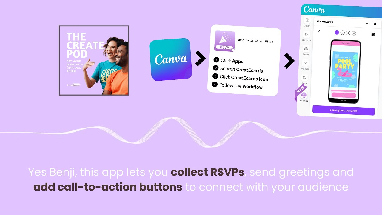 New Ecard App in Canva For Easy Digital Rsvps & Interactive Posters ...