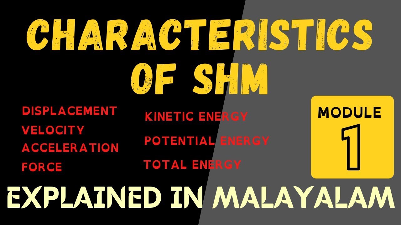 Characteristics of SHM | Oscillations and Waves | Engineering Physics ...