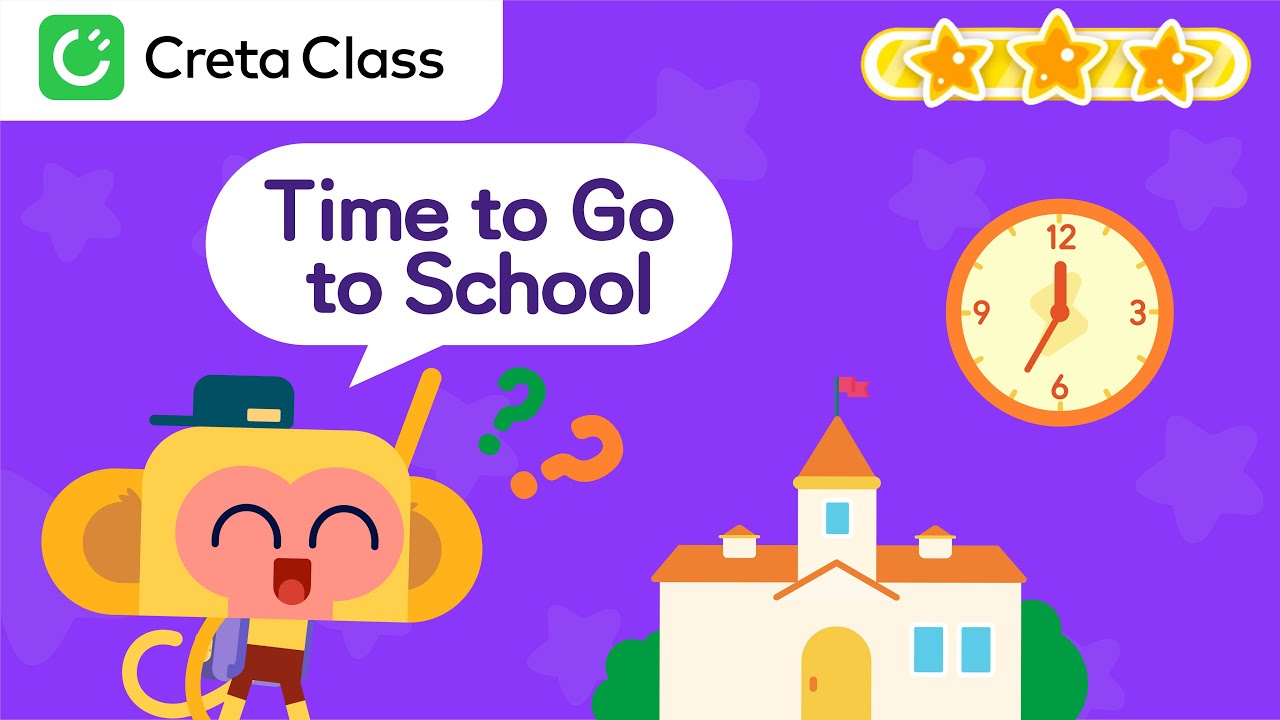 Time to Go to School | Math Learning Video for Kids | Fun Math & Creta ...