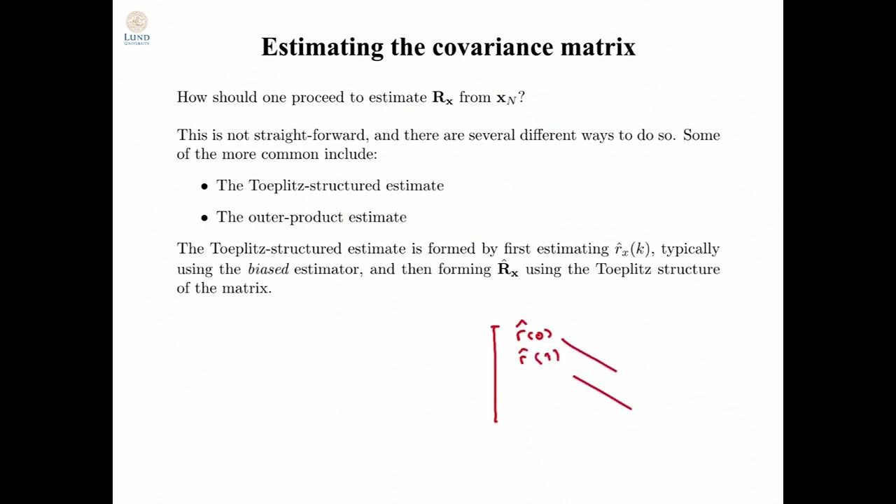 9 Estimating the covariance matrix - YouTube