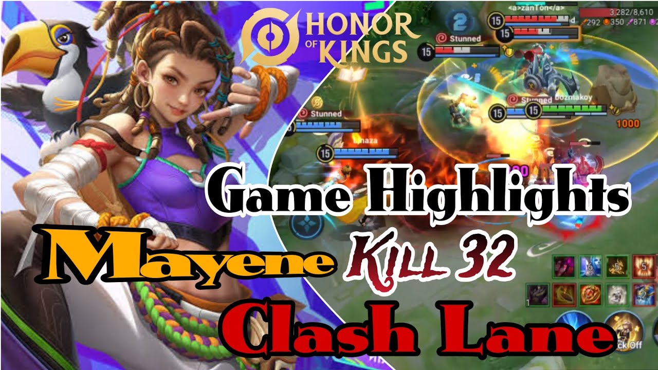 Mayene Clash lane GamePlay (32kills) | Honor of Kings - YouTube