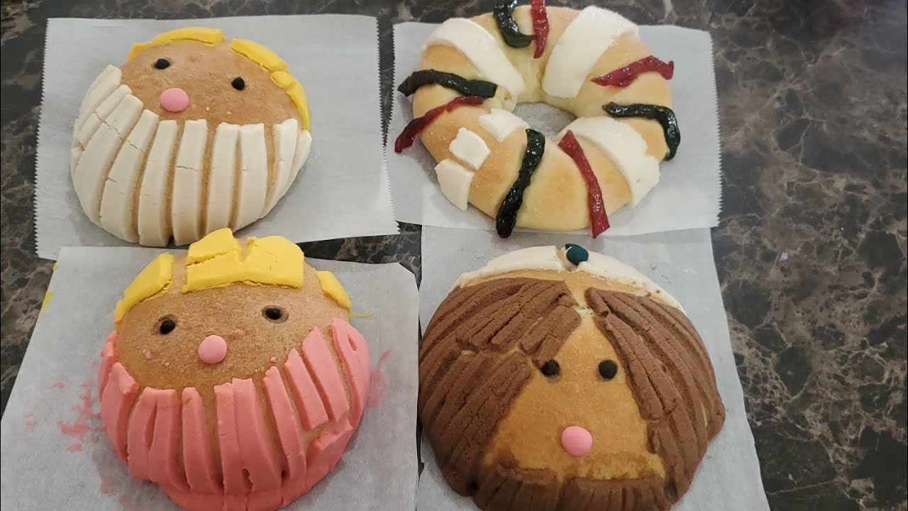 Conchas de los 3 REYES MAGOS y mini ROSCA DE REYES - YouTube