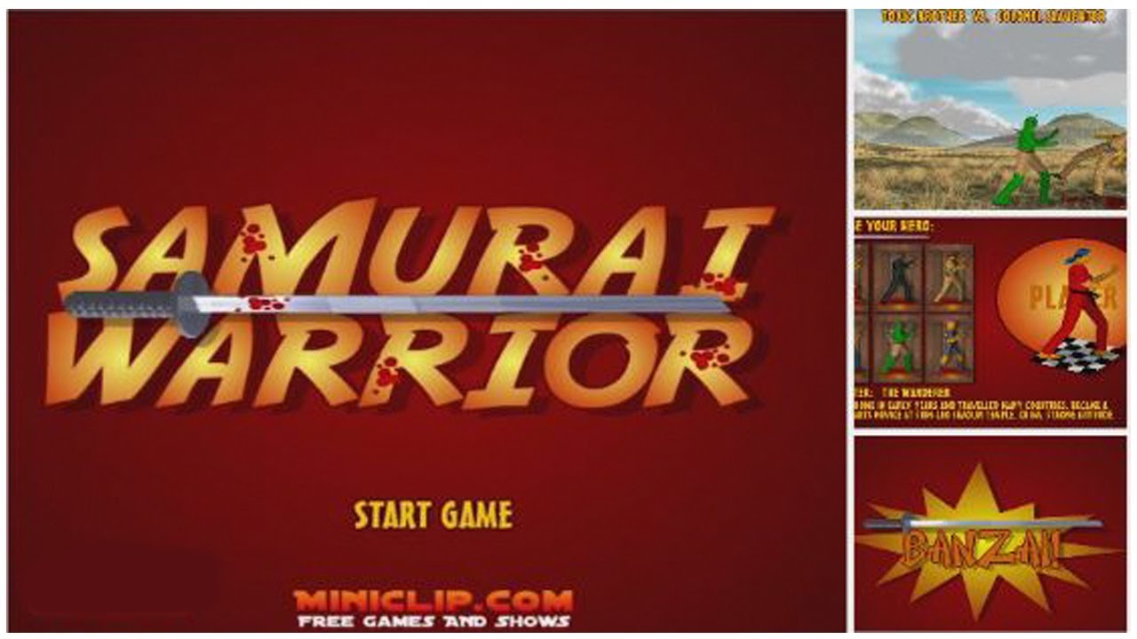 MINIGAMES: SAMURAI WARRIOR - YouTube