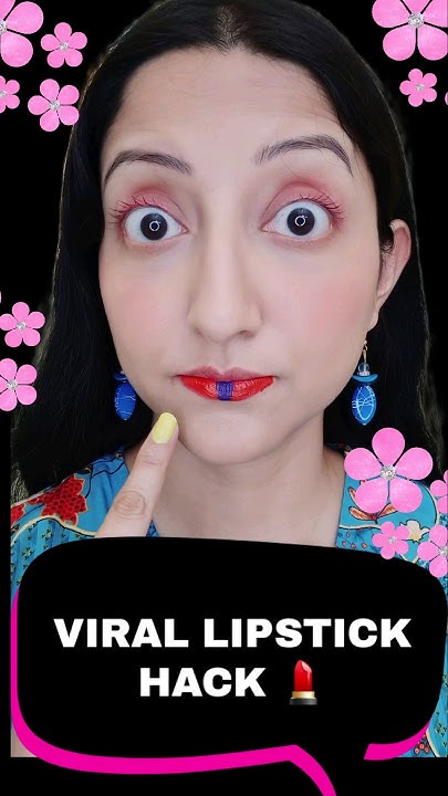 Viral Lipstick Hack With Blue Lipstick ๐ซขviral Makeup Hack Trending