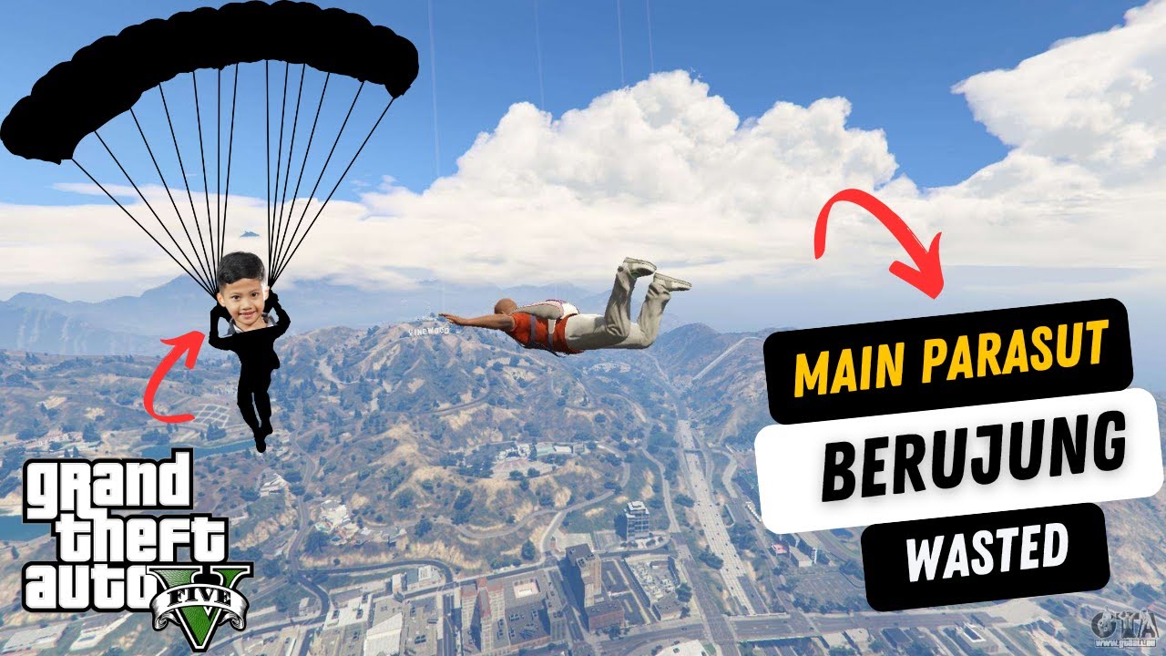 MAIN PARASUT JATUH DARI KETINGGIAN | GTA5 INDONESIA bagian1 - YouTube