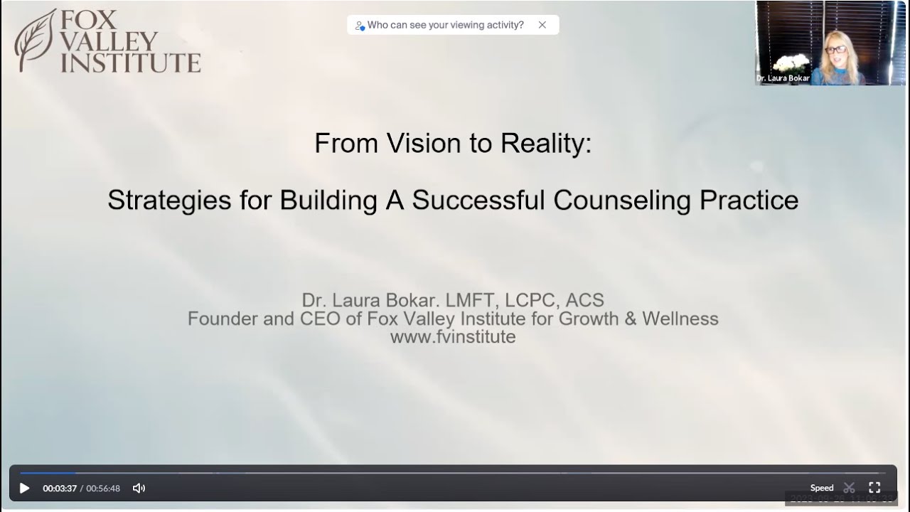 Dr. Laura Bokar on "From Vision to Reality: Strategies for Building a ...