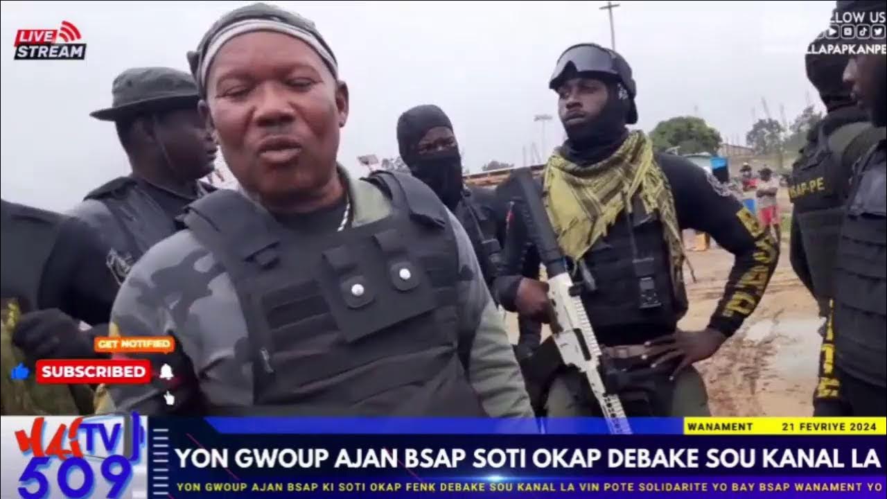 Yon gwoup ajan BSAP ki soti Okap fenk debake sou kanal la pote solidarite yo bay BSAP Wanament ...
