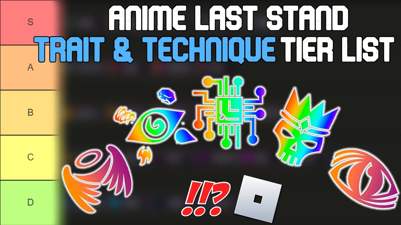 Anime Last Stand Trait & Technique Tier List | Roblox Tier Lists - YouTube