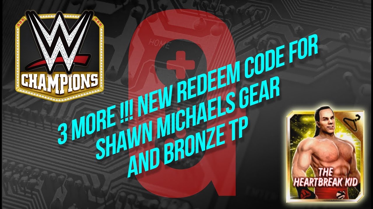 WWE Champions - Another 3!!! Codes for Free Shawn Gear and TP's 👍🏻 - YouTube