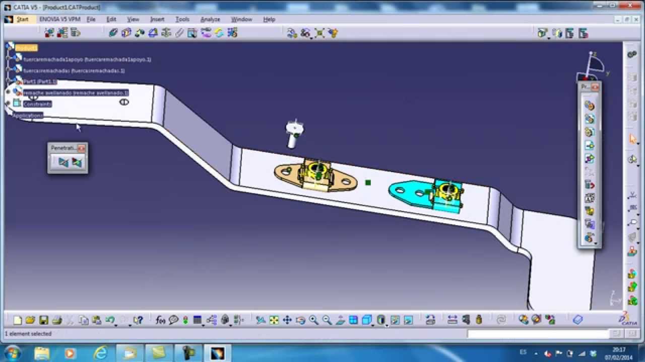 CATIA V5 SOLID COMBINE AND DRAFTING ISOMETRIC COLOR - YouTube