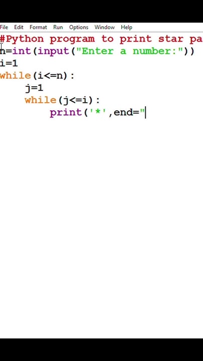 Python Program To Print Star Pattern Using While Loop Coding Python Computerscience 