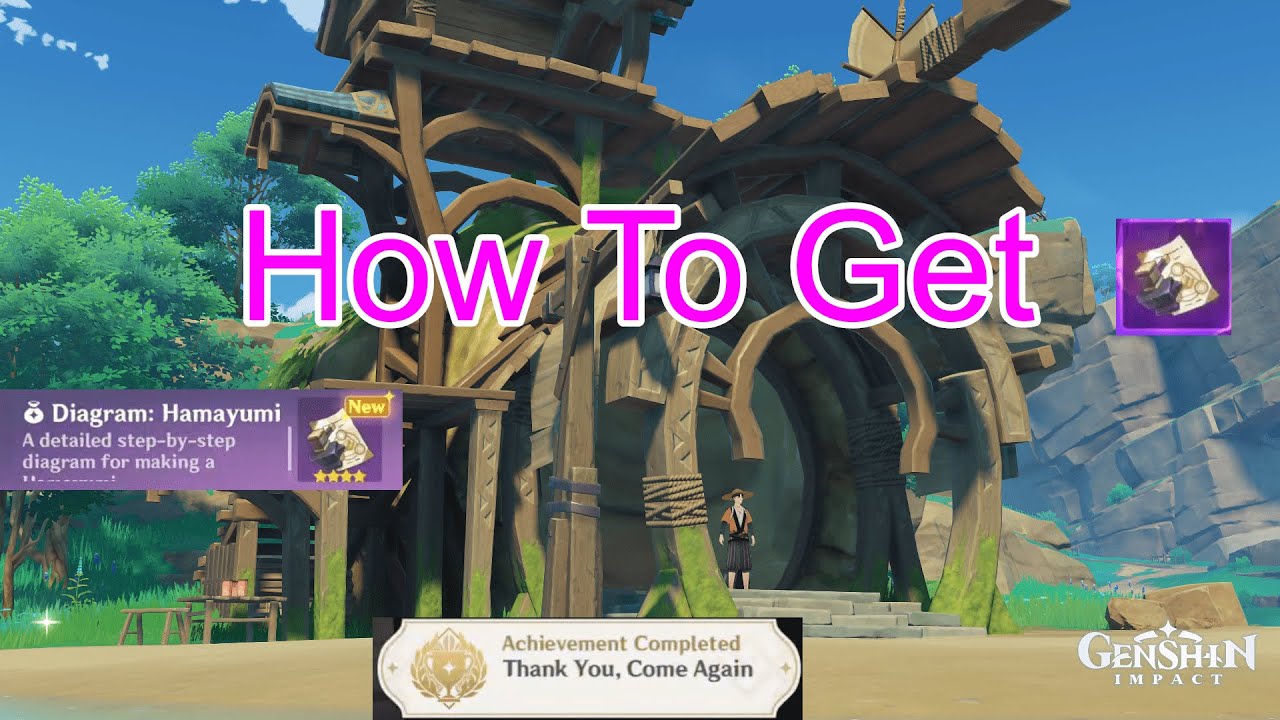 How To Get Diagram Of Hamayumi Bow (Bow From Inazuma)【Genshin Impact ...