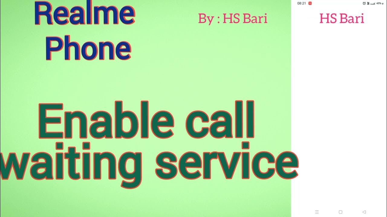How to enable call waiting service in Realme mobile phone - YouTube