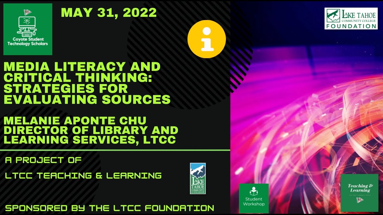 Media Literacy and Critical Thinking: Strategies for Evaluating Sources ...