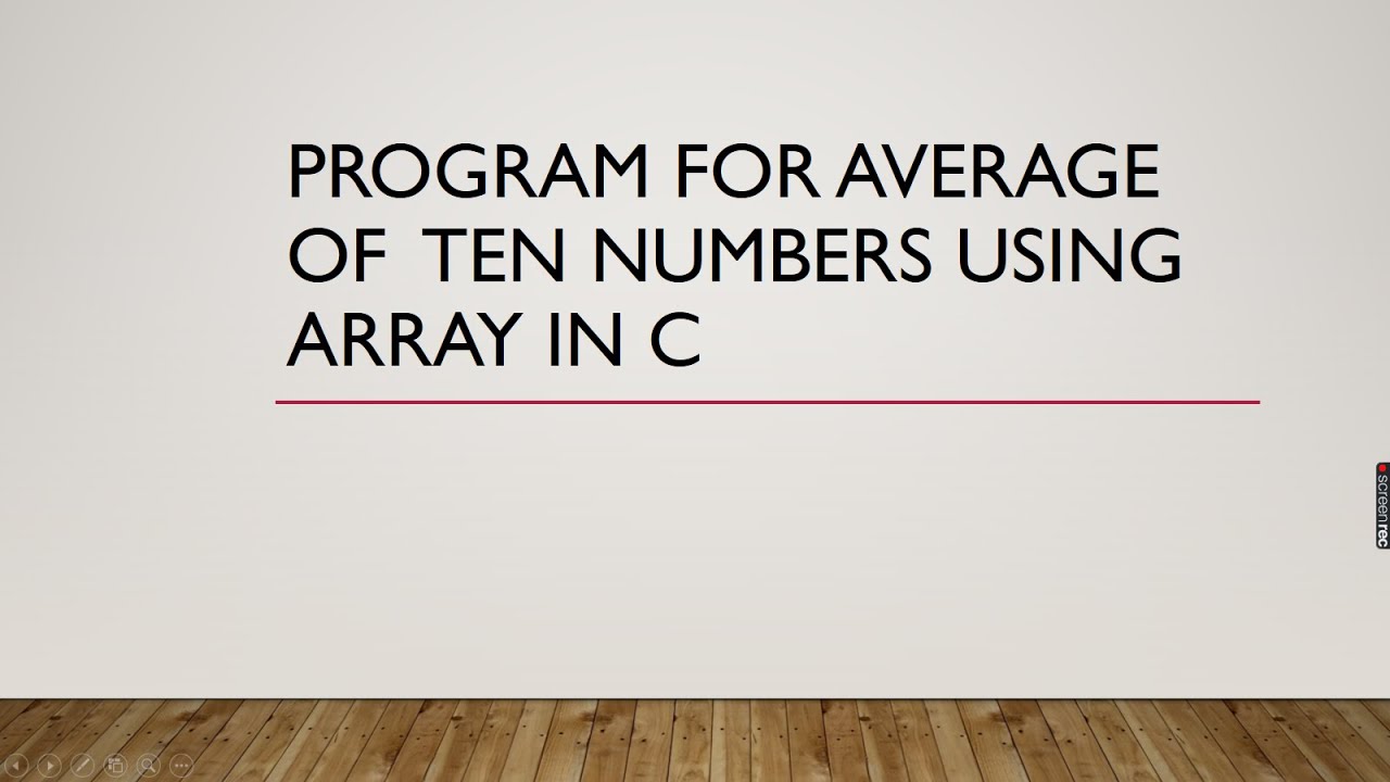 Average Of 10 Numbers Using Array In C YouTube Average Of 10 Numbers Using Array In C YouTube