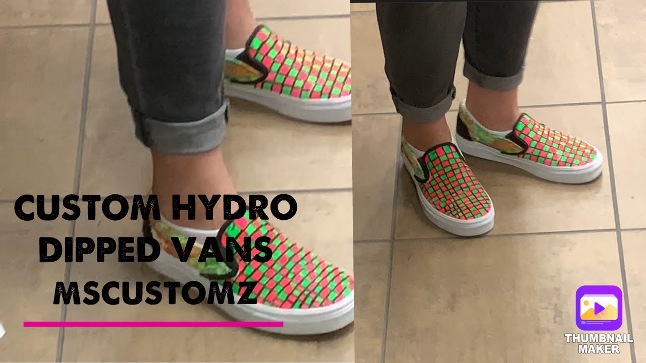 CUSTOM HYDRO DIPPED VANS🤯😳 - YouTube