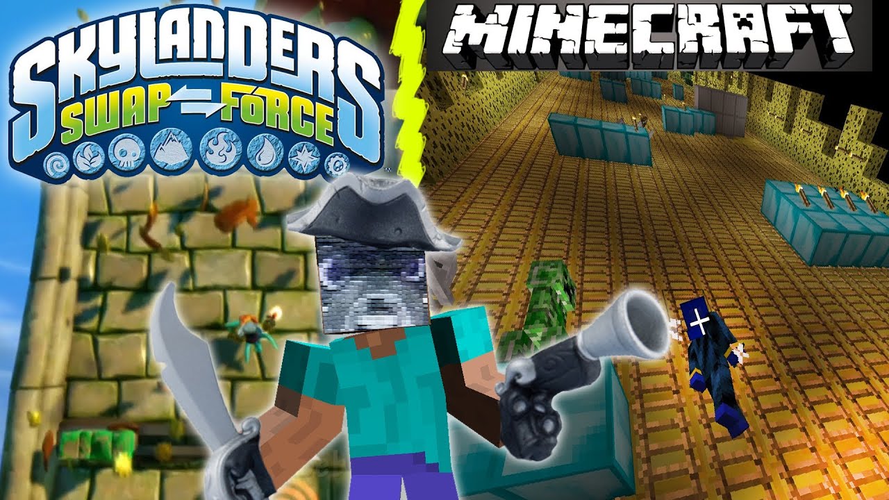 Minecraft meets Swap Force! Skylanders Climb Zone Mini Game Gameplay ...
