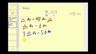 Differential Equations: Separation of Variables - YouTube