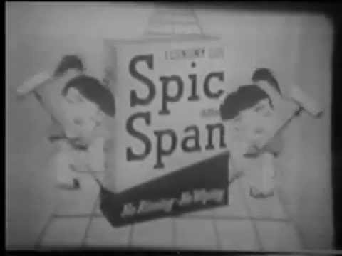 VINTAGE 1954 ANIMATED SPIC & SPAN COMMERCIAL - YouTube
