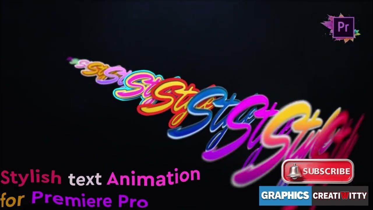 Stylish Text Animation for Adobe Premiere Pro | if you want these ...