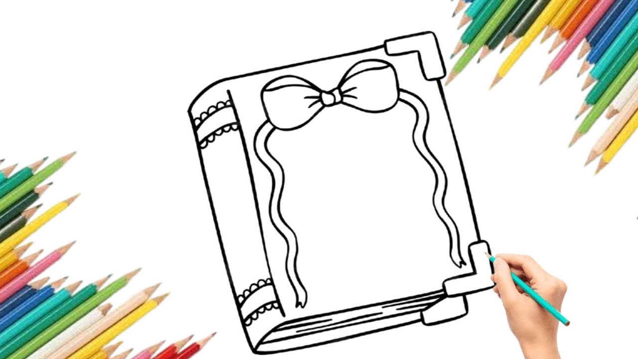 How to draw a book to drawing for kids | kids art's - YouTube