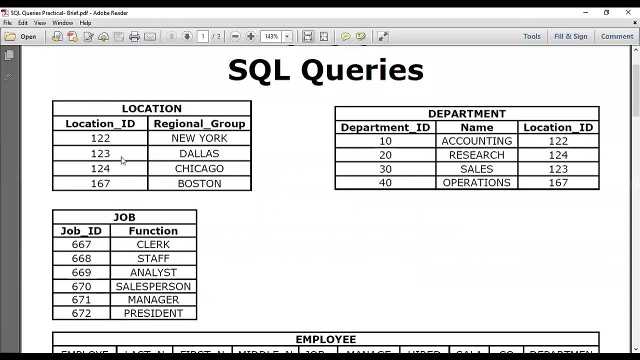 |Course IS 2511| - |Oracle SQL | - Lab 10- Revision on Basic SQL ...