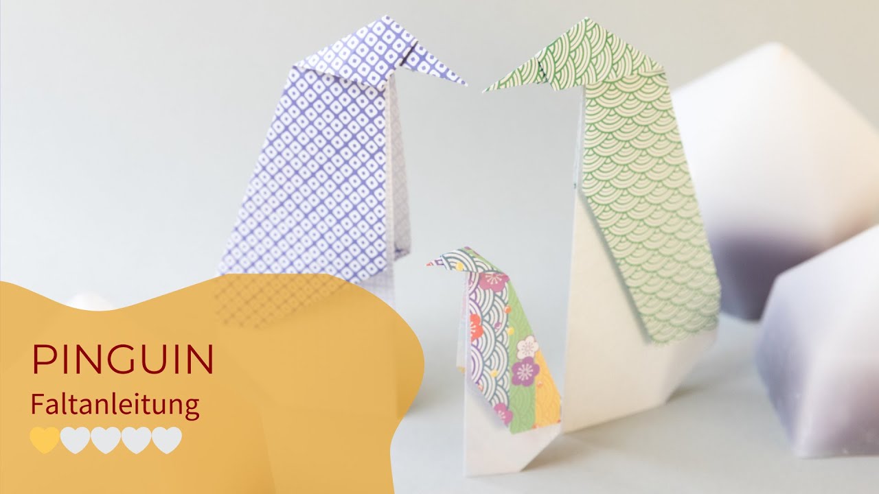 Origami Pinguin einfach 🐧 - Für Anfänger und Kinder geeignet - YouTube