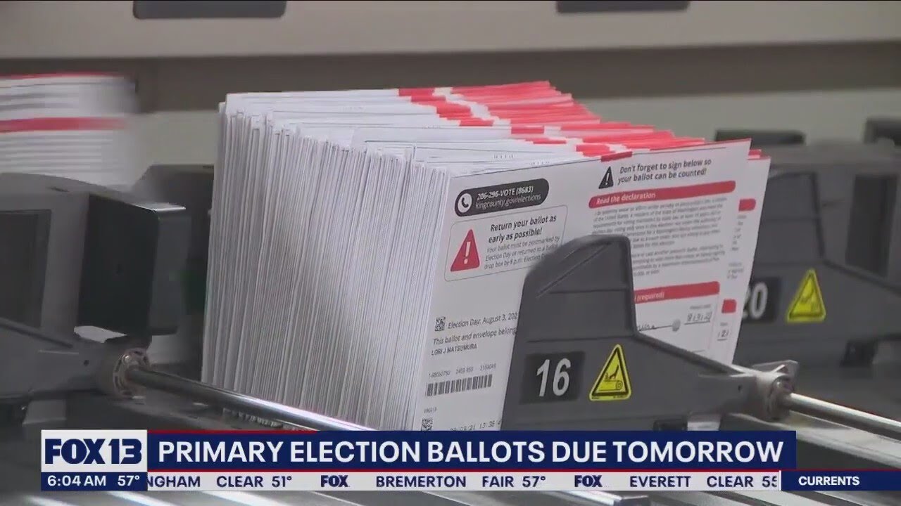Primary election ballots due Tuesday - YouTube