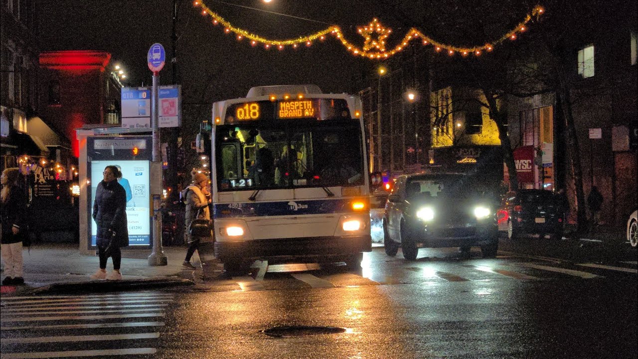 MTA Bus: 2009 Orion 7 NG HEV 4508 on Q18 - YouTube