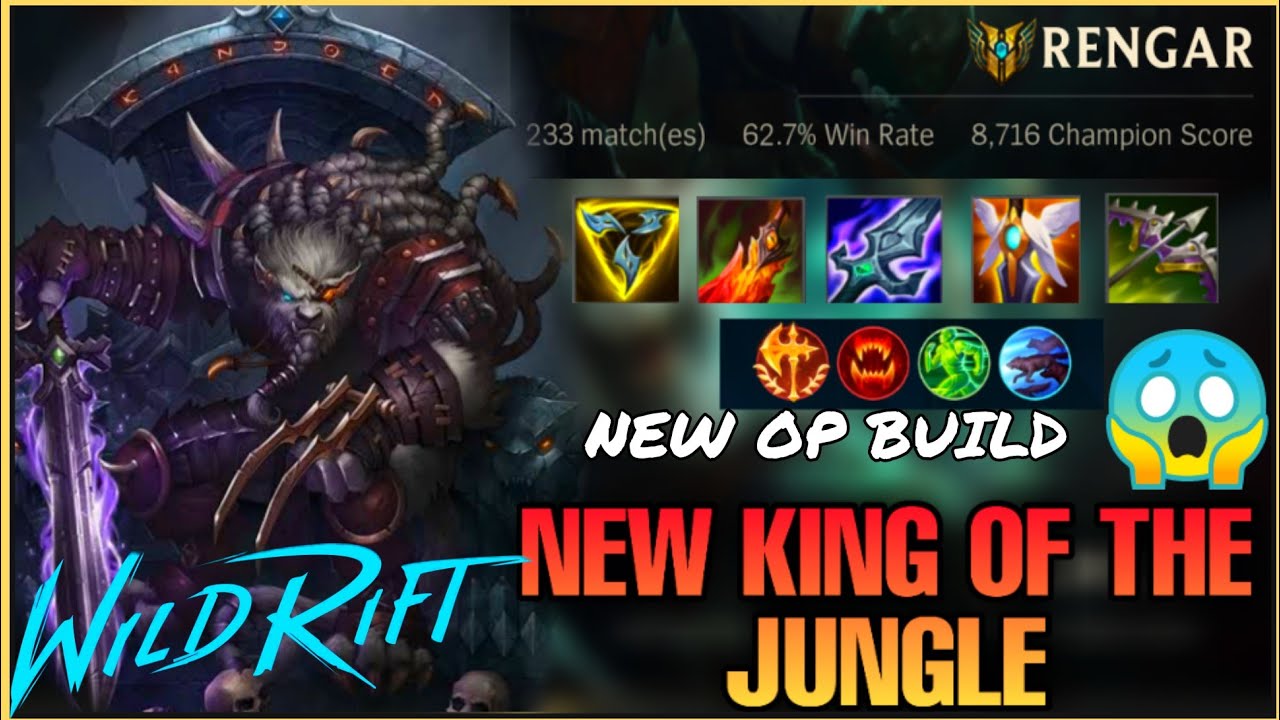 TOP GLOBAL RENGAR NEW KING OF THE JUNGLE ITEMS AND RUNES GUIDE WILD ...