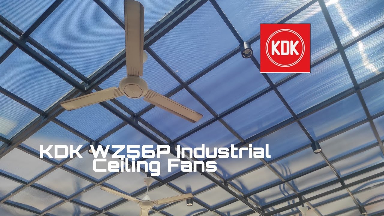 3 KDK industrial ceiling fans - YouTube