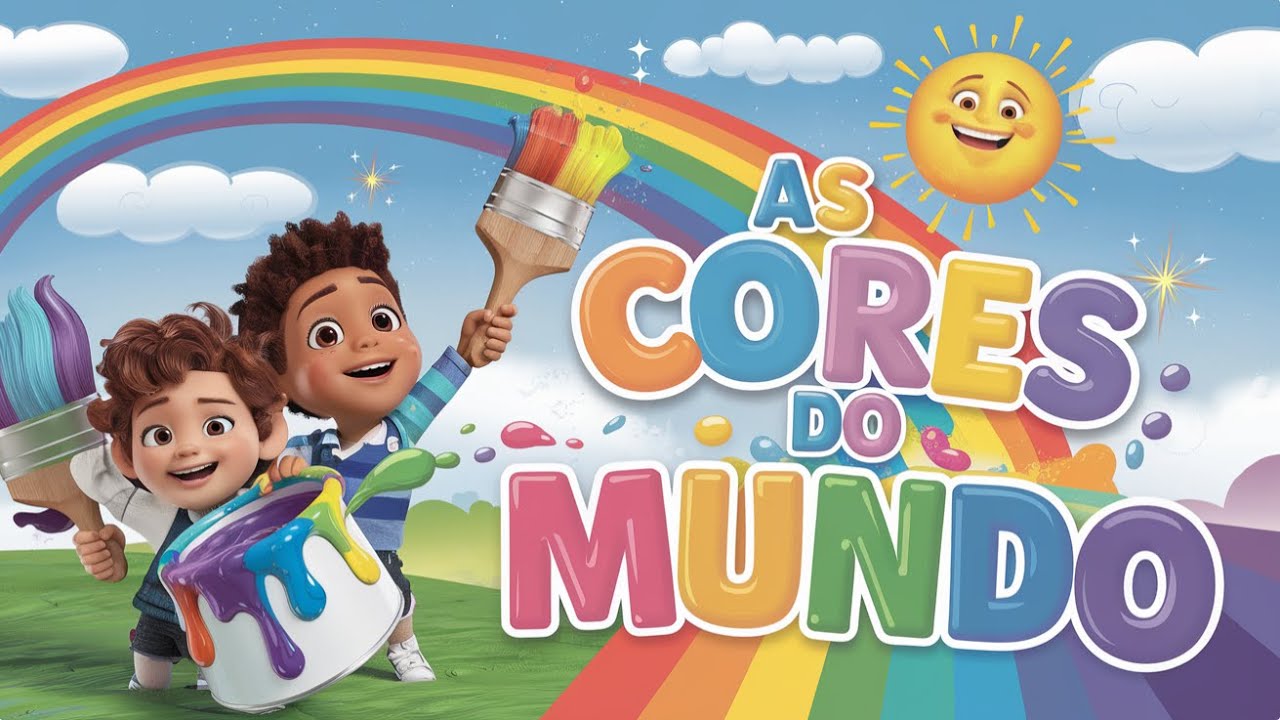 🌈 As cores do Mundo, Aprenda Brincando! 🎶 Música Infantil Divertida e ...