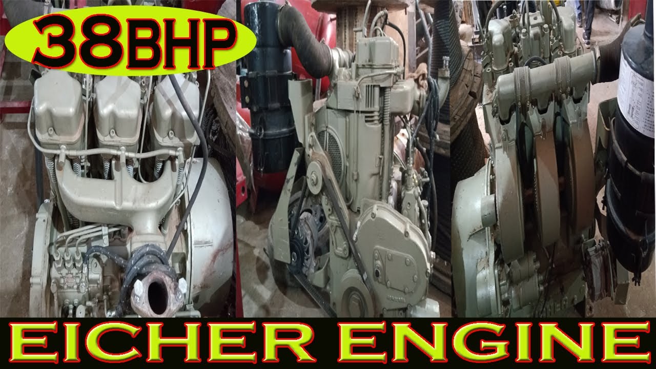 EICHER ENGINE 38 BHP |AIR COOLED|FOUR STROKE|SELF START ENGINE ...