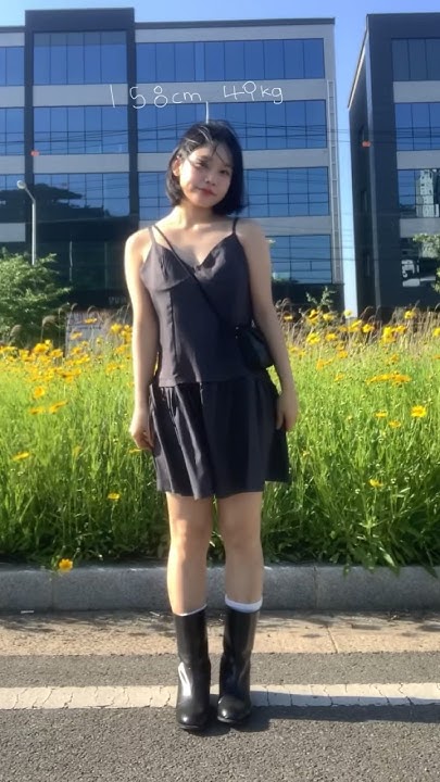 158cm 49kg outfit #여자코디 #키작녀 #ootd - YouTube