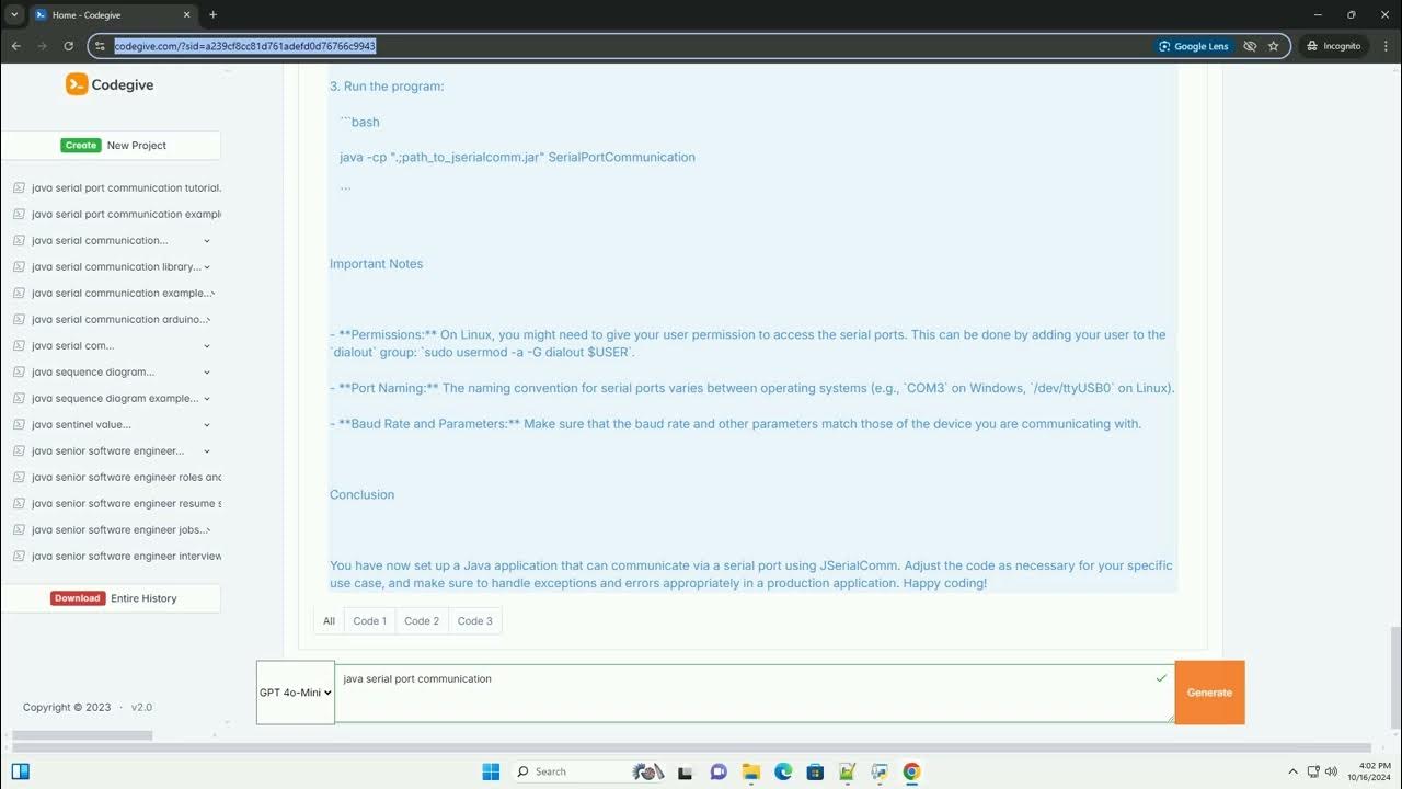java serial port communication - YouTube