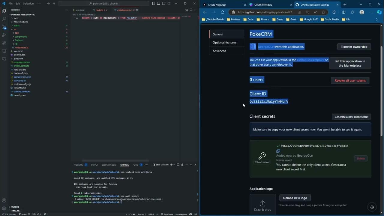 Create Logins w/ Auth.js, OAuth via Google and Github | Building a Mailchimp Clone | Email CRM ...