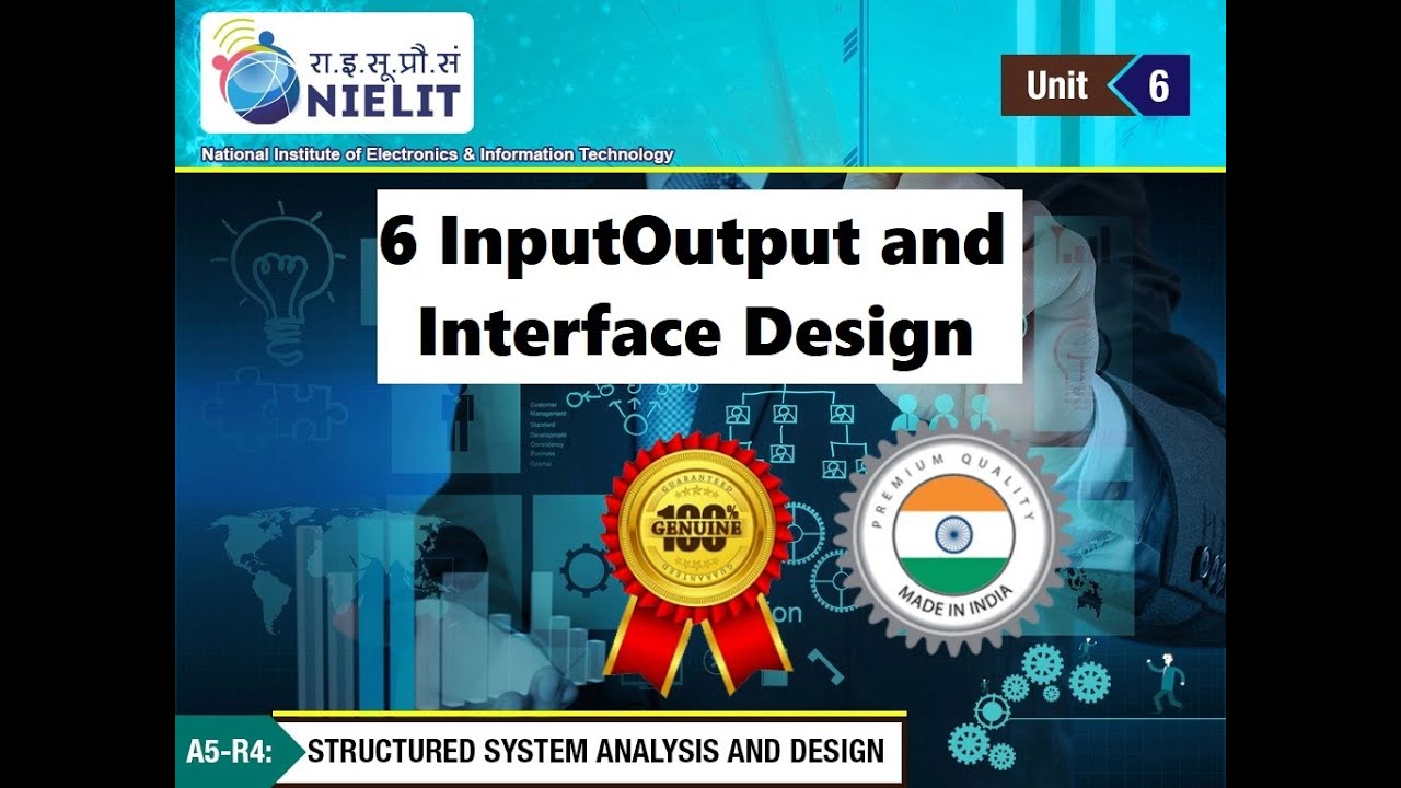 Ssad 6 Inputoutput And Interface Design Youtube