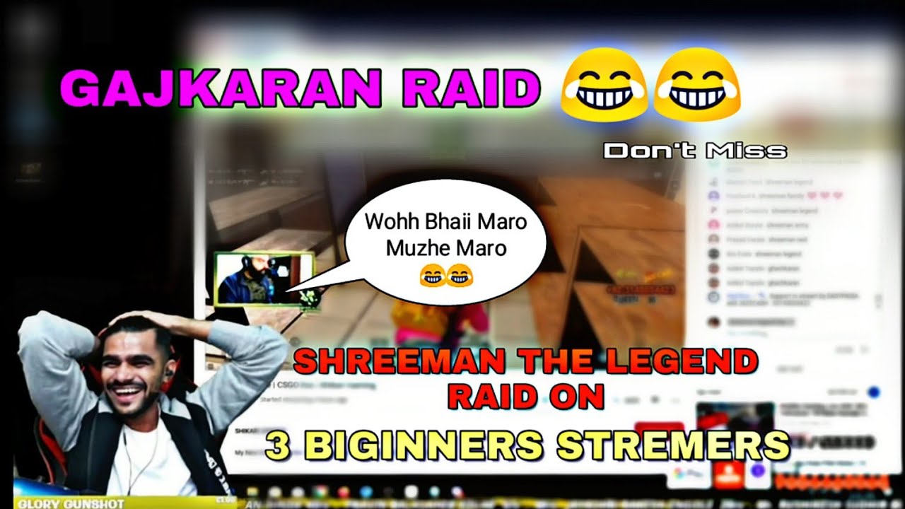 Shreeman The Legend Raid On 3 BIGINNERS Youtubers | Very Funny Raid 😂😂 ...