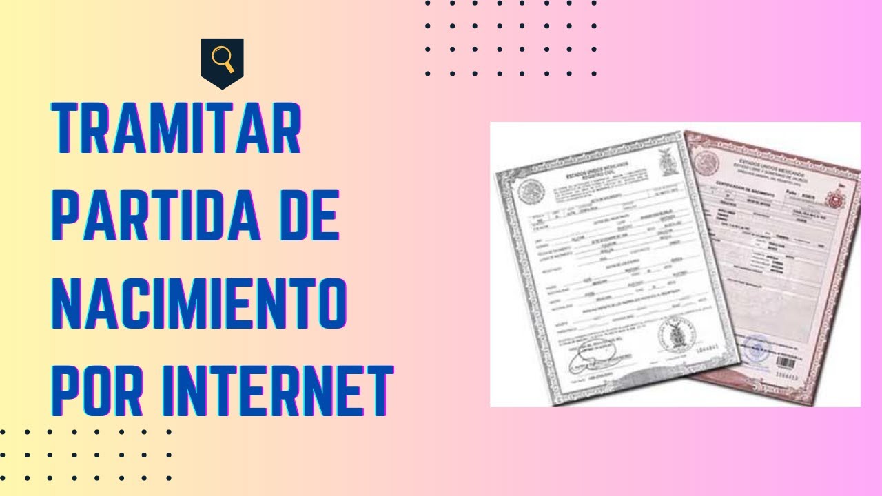 Como Tramitar tu PARTIDA DE NACIMIENTO en RENIEC por Internet - YouTube