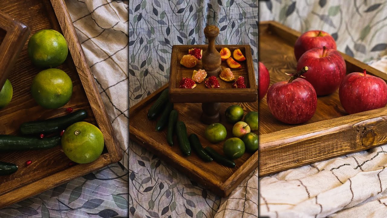 How to make a wooden Two-tier fruit stand - Easy DIY woodworking - YouTube