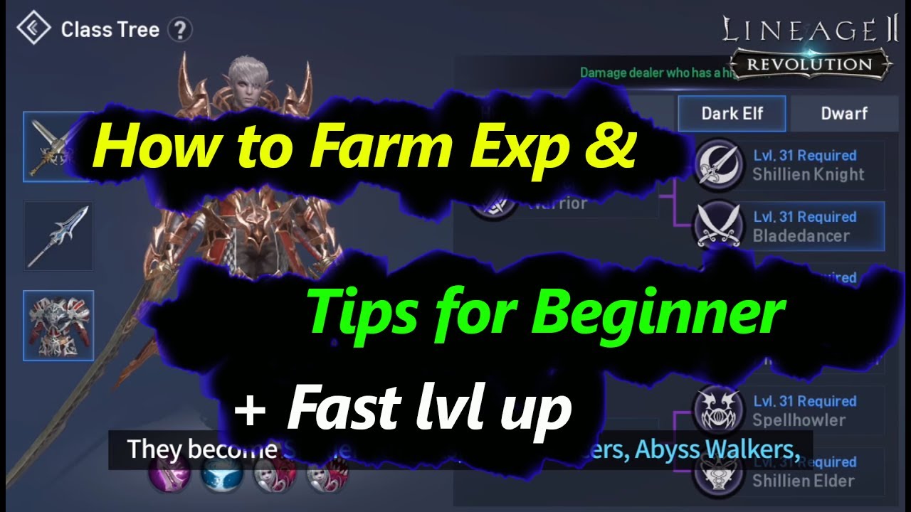 Lineage 2 Revolution How to Farm EXP & Lvl up Fast + Tips for Beginner ...