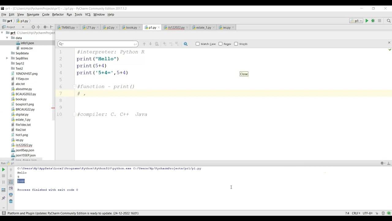 Day 1 Python Tutorial Getting Started Youtube